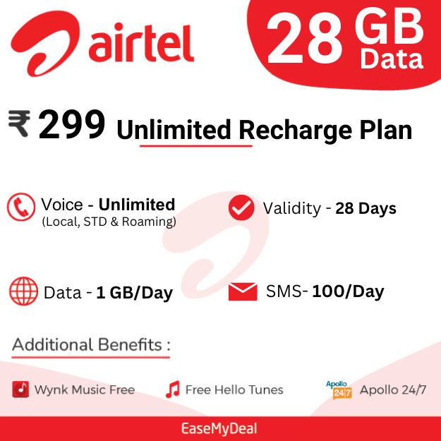 Airtel 299 Data Recharge Plan | Airtel 299 Plan Detail